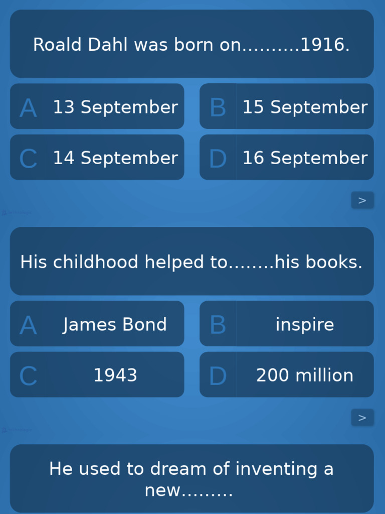 Roald Dahl Quiz Fun Activities Games 126673 | PDF