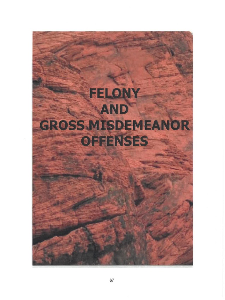Felony and GM Offenses | PDF