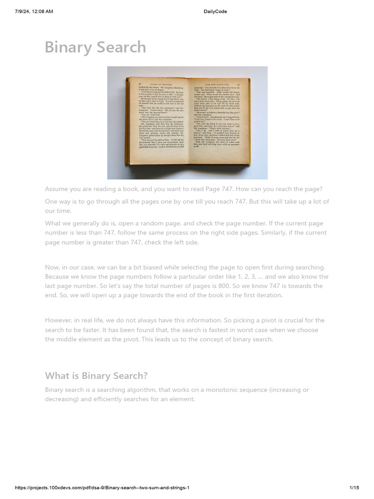 Binary Search Two Sum And Strings Pdf Sequence Monotonic Function