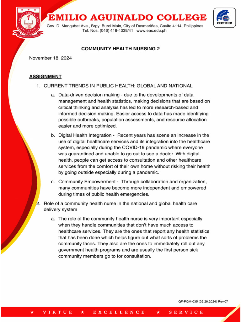 Assignment1 Finals Panlaque | PDF | Health Care | Public Health