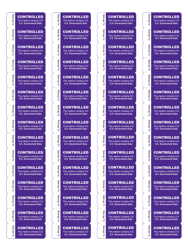 Small Us Gov Cui Label A Very 8195 | PDF
