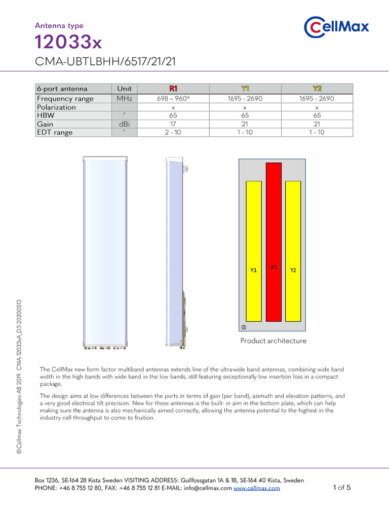 Cellmax Cma-Ubtlbhh 6517-21-21 | PDF