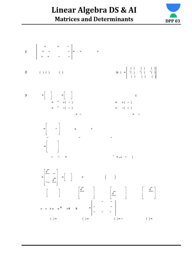 Linear Algebra Practice Questions | PDF | Determinant | Matrix (Mathematics)