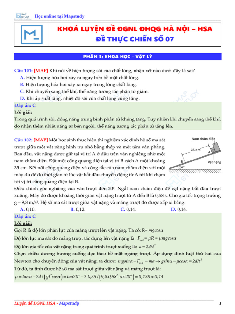 Dap An Va Loi Giai Chi Tiet 7 | PDF