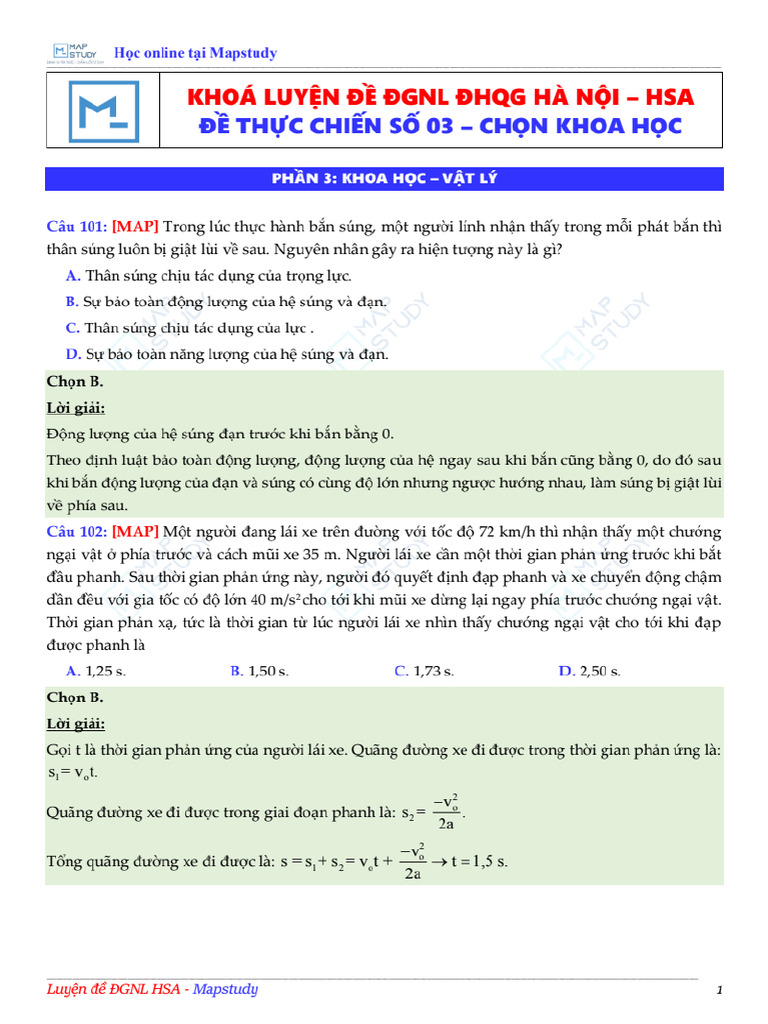 Dap An Va Loi Giai Chi Tiet 3 | PDF