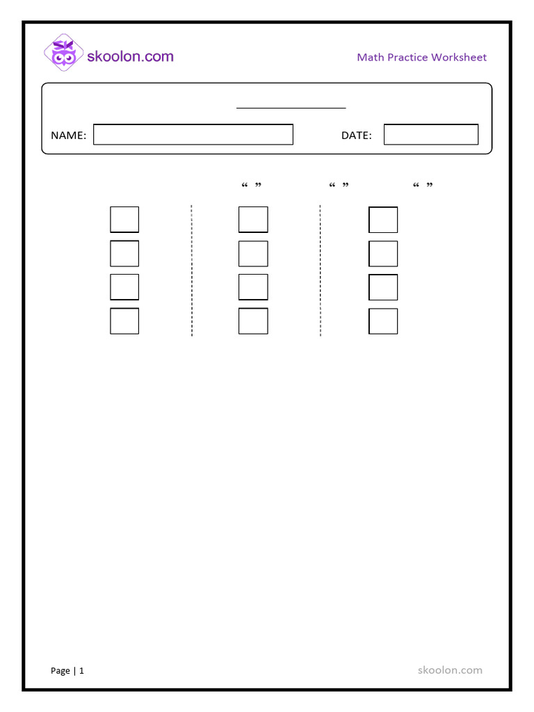 3-Digit Numbers Math Worksheet | PDF