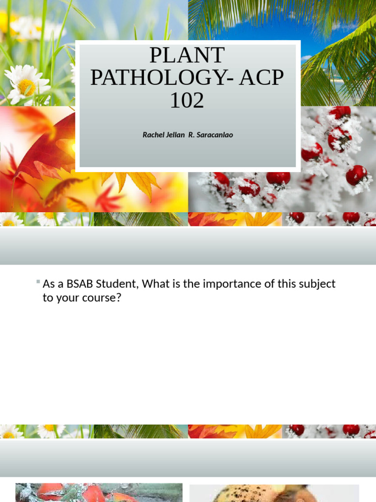 Understanding Plant Pathology Basics | PDF | Biology