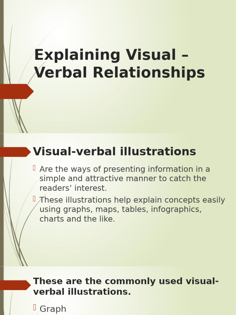Explaining Visual - Verbal Relationships | PDF | Infographics ...
