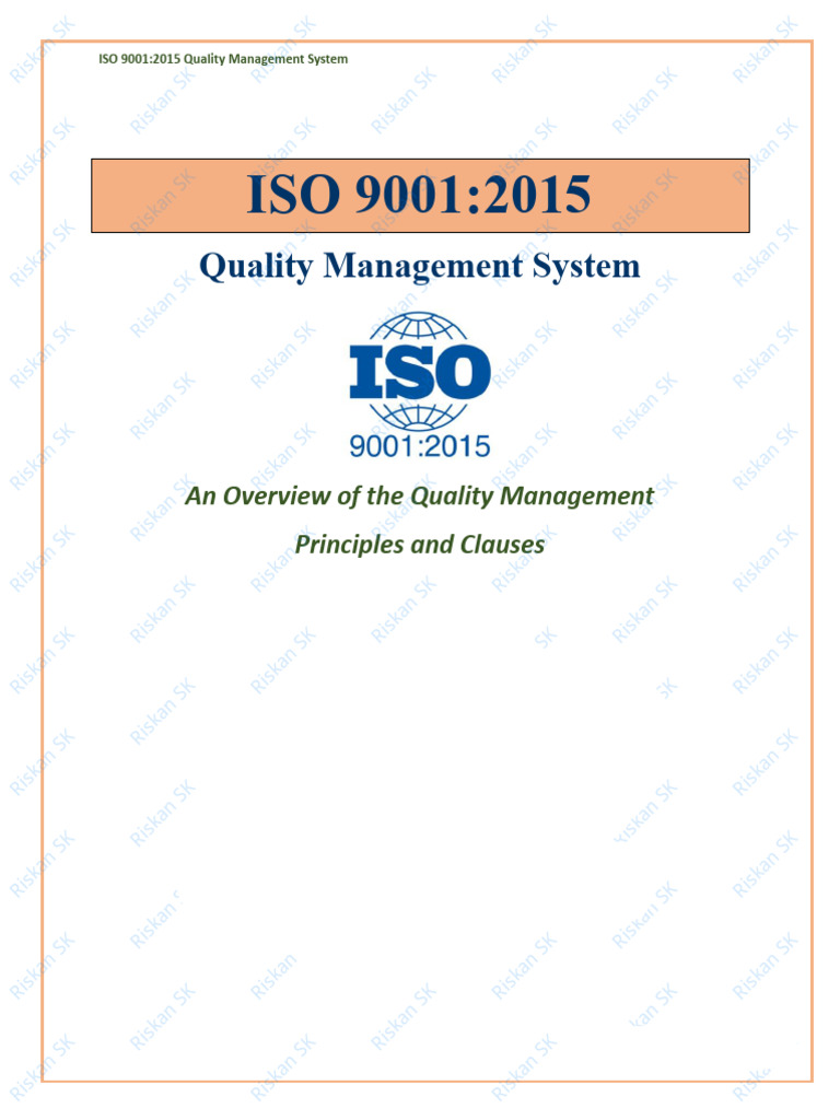 ISO 9001 2015 QMS | PDF | Quality Management | Quality Management System
