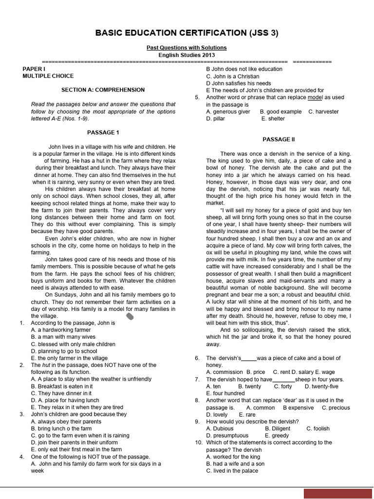 Junior-WAEC-Past-Question-English-Language-pdf-io (1) | PDF