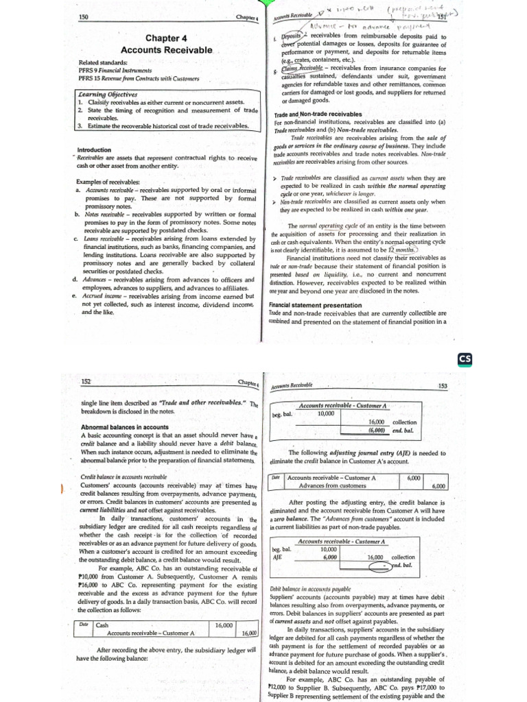 CHAPTER 4 - ACCOUNTS RECEIVABLE | PDF
