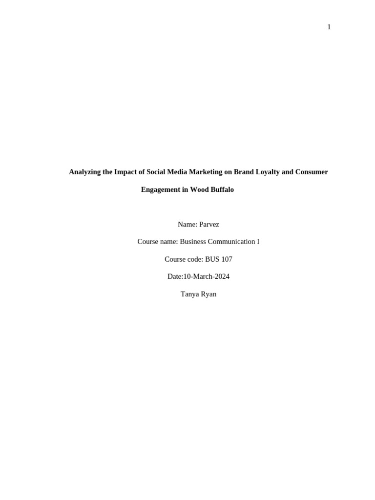Research Paper - Analyzing The Impact of Social Media Marketing On ...