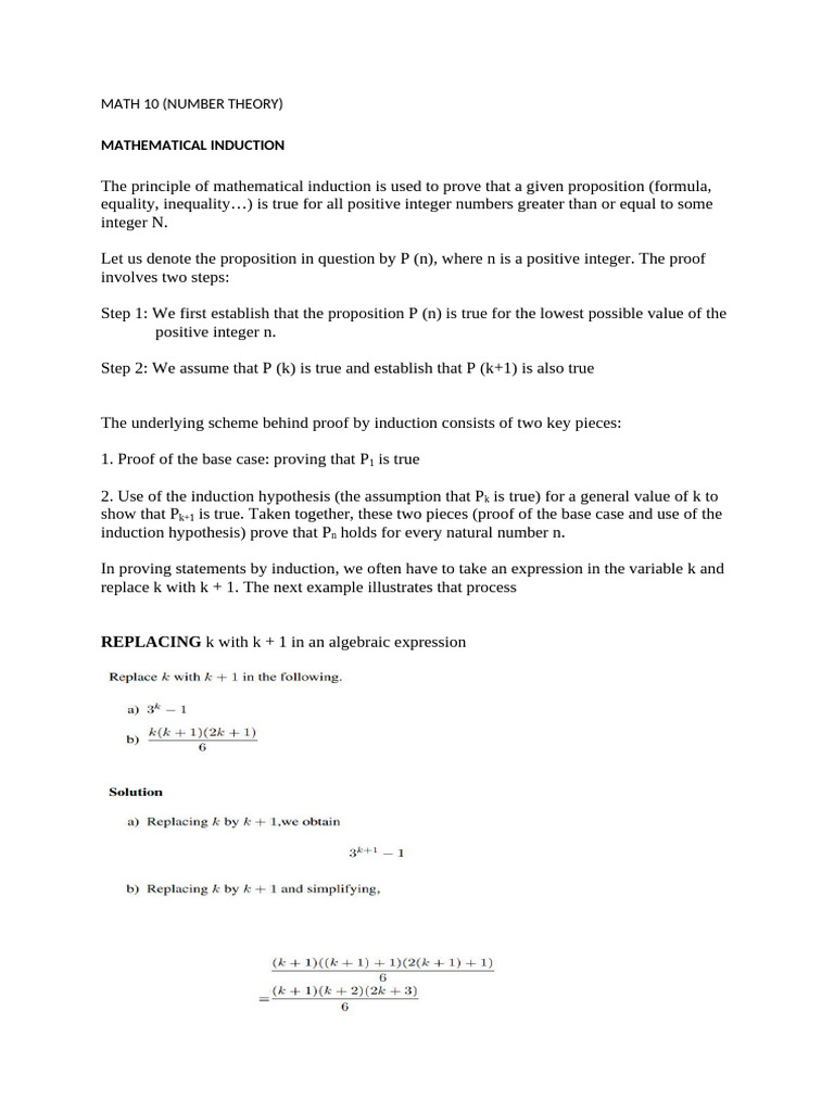 1 - Mathematical Induction | PDF | Mathematical Proof | Theorem