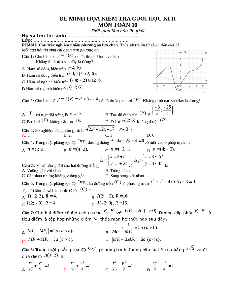 Đề minh hoa cuối HK2 (NS) (full)(BẢN Đáp án) | PDF