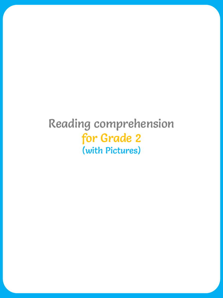 Grade 2 Reading Comprehension Worksheets | PDF