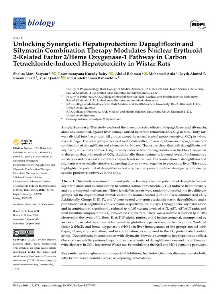 327 Unlocking Synergistic Hepatoprotection Dapaglifozin and Sylimarin ...