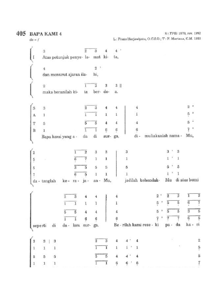 Bapa Kami Rawa Seneng | PDF