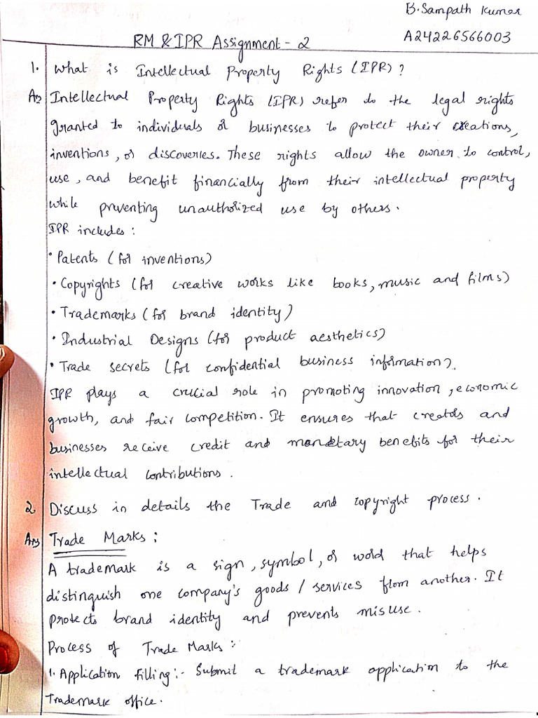 A24226566003 Rm&Ipr Asmt 2 | PDF