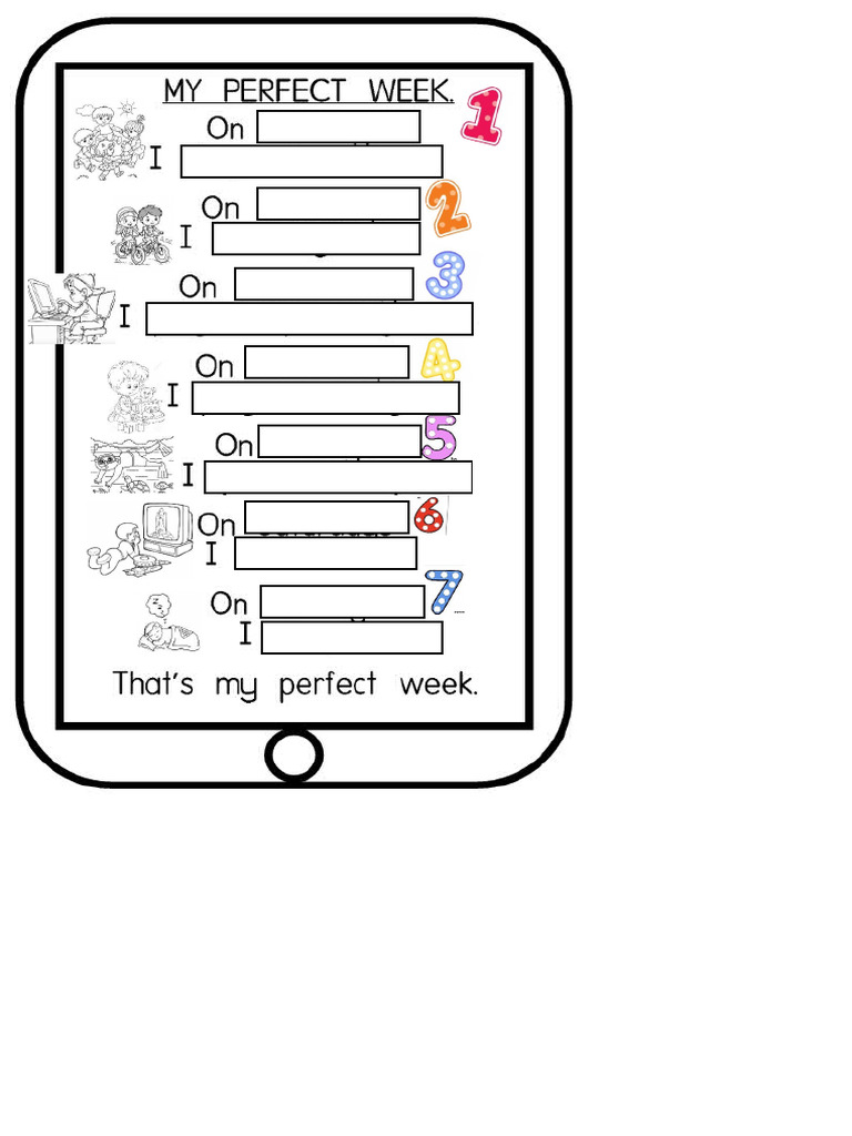 My Perfect Week | PDF