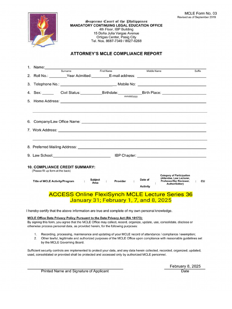 Compliance Form 36 | PDF