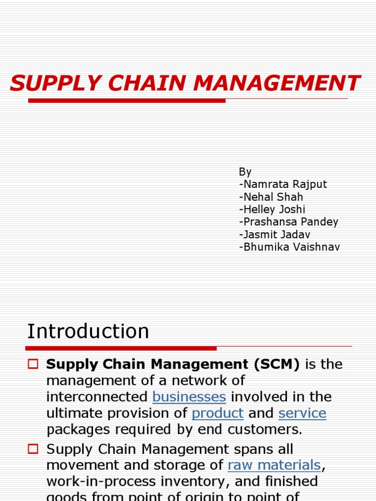Supply Chain Management | PDF | Supply Chain Management | Logistics