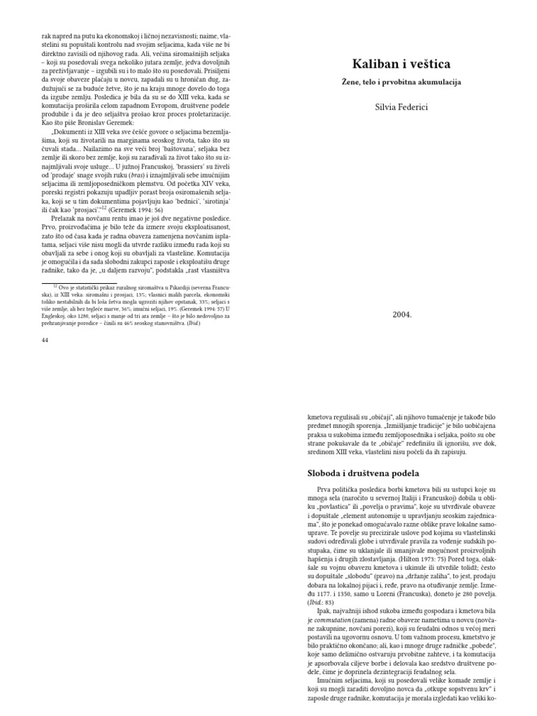 Silvia Federici Kaliban I Vestica.a4 | PDF