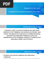 Ra 8423 - Traditional and Alternative Medicine Act of 1997 | PDF ...