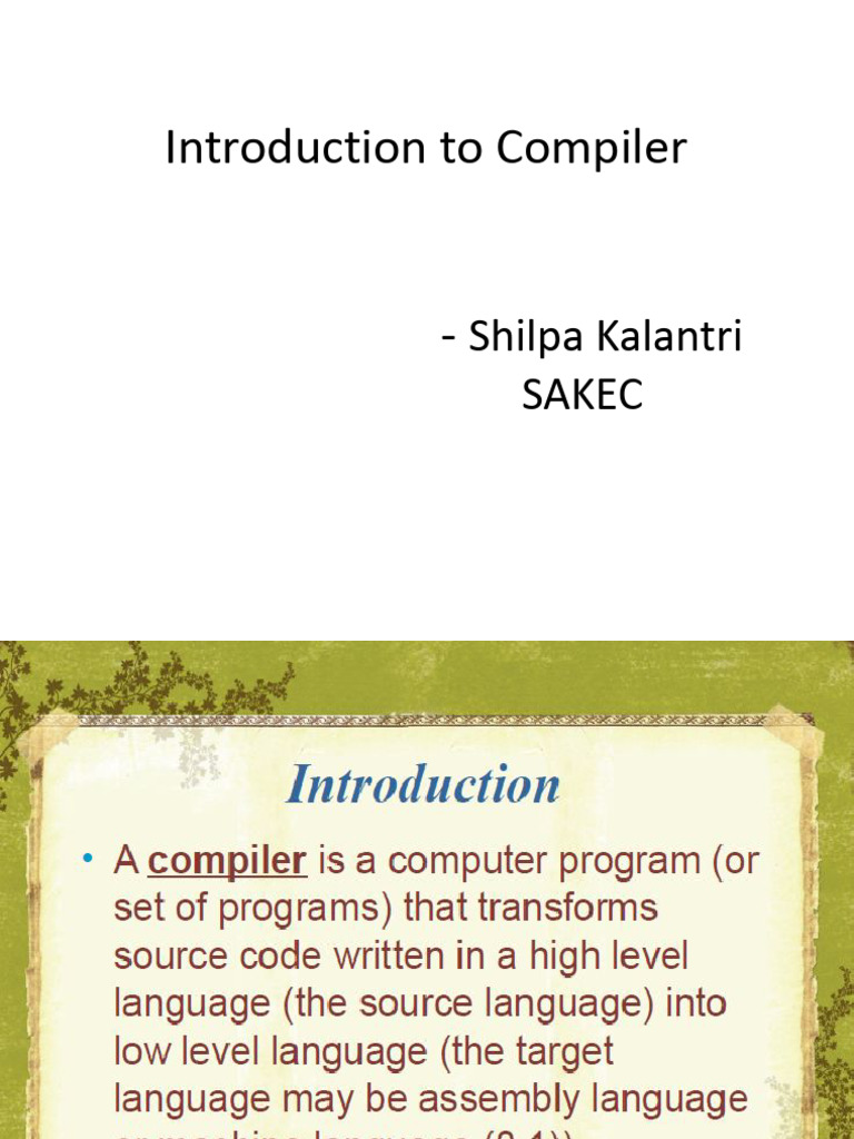 2.introduction To Compiler | PDF