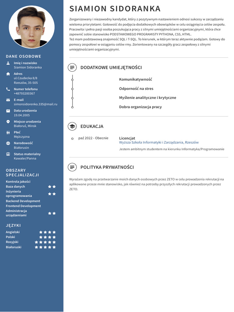 CV Zeto | PDF