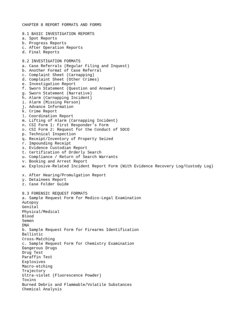 Chapter 8 Report Formats and Forms | PDF