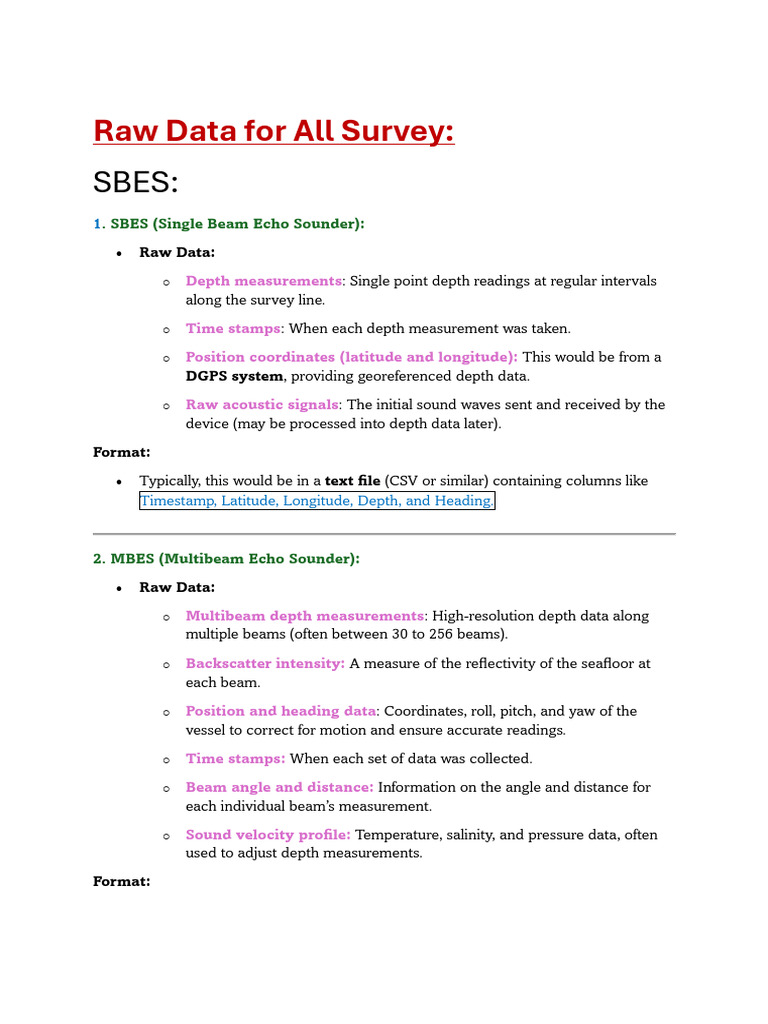 Raw Data For All Survey | PDF | Geographical Technology | Earth Sciences