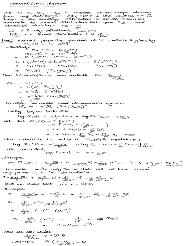 Central Limit Theorem | PDF