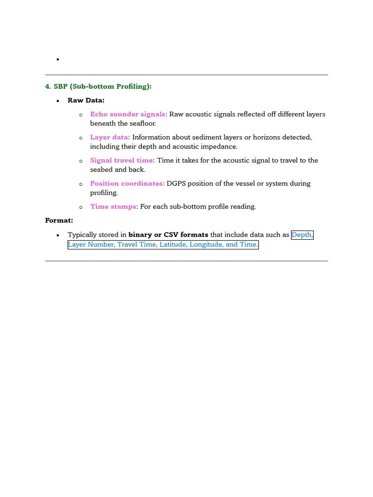 SBP (Sub-Bottom Profiling) | PDF