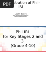 Phil-IRI Administration and Interpretation of Results 2025 | PDF ...