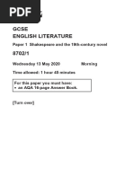 AQA GCSE English Literature Paper 1 SET 1 | PDF | Macbeth | A Christmas Carol