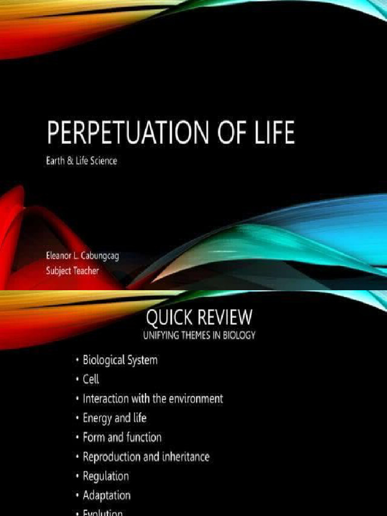 Perpetuation of Life | PDF