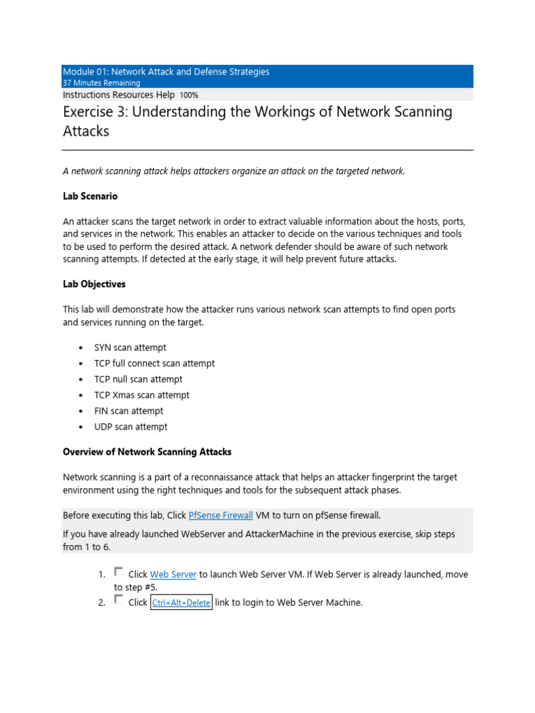 1.3understanding The Workings of Network Scanning Attacks | PDF | Port (Computer Networking ...