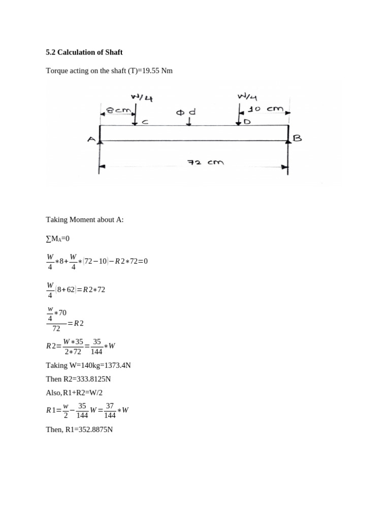 Shaft Calculation | PDF