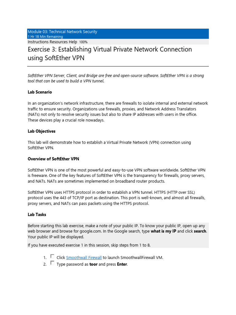 3.3 Establishing Virtual Private Network Connection Using SoftEther VPN | PDF | Computer Network ...