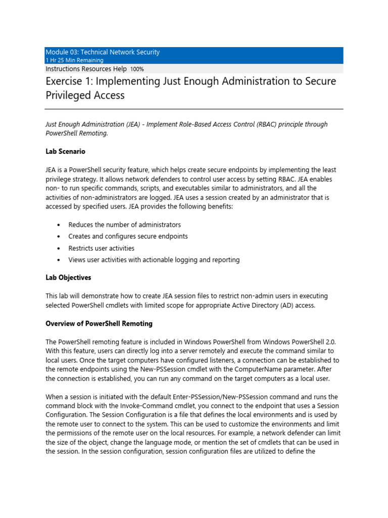 Implementing Just Enough Administration | PDF | Command Line Interface ...