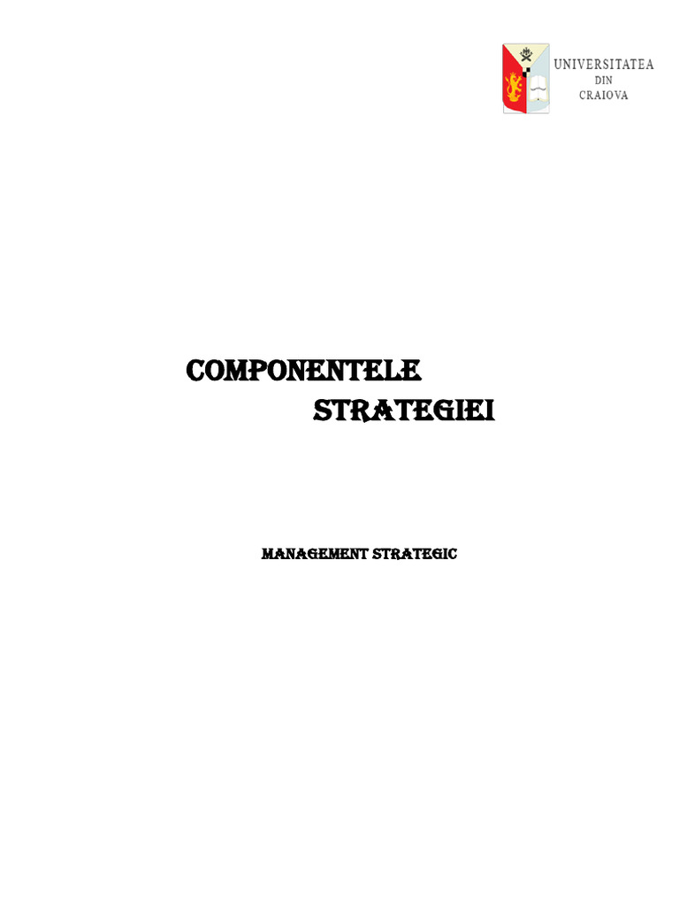 Componentele Strategiei | PDF