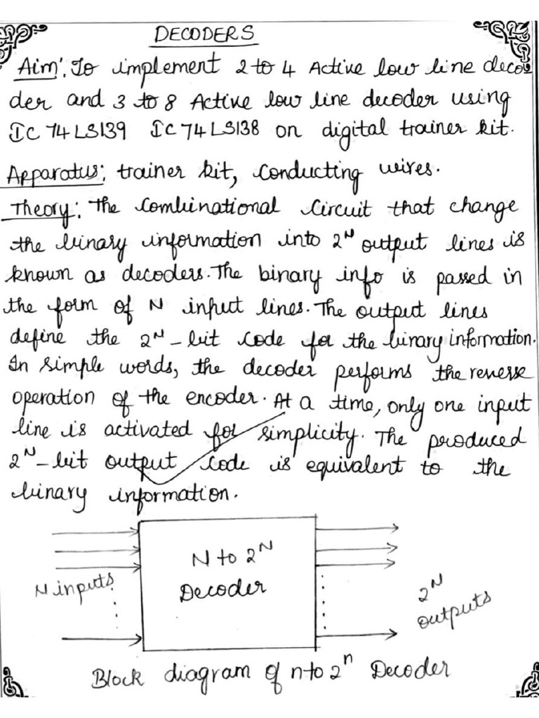 Experiment 2 Decoders | PDF