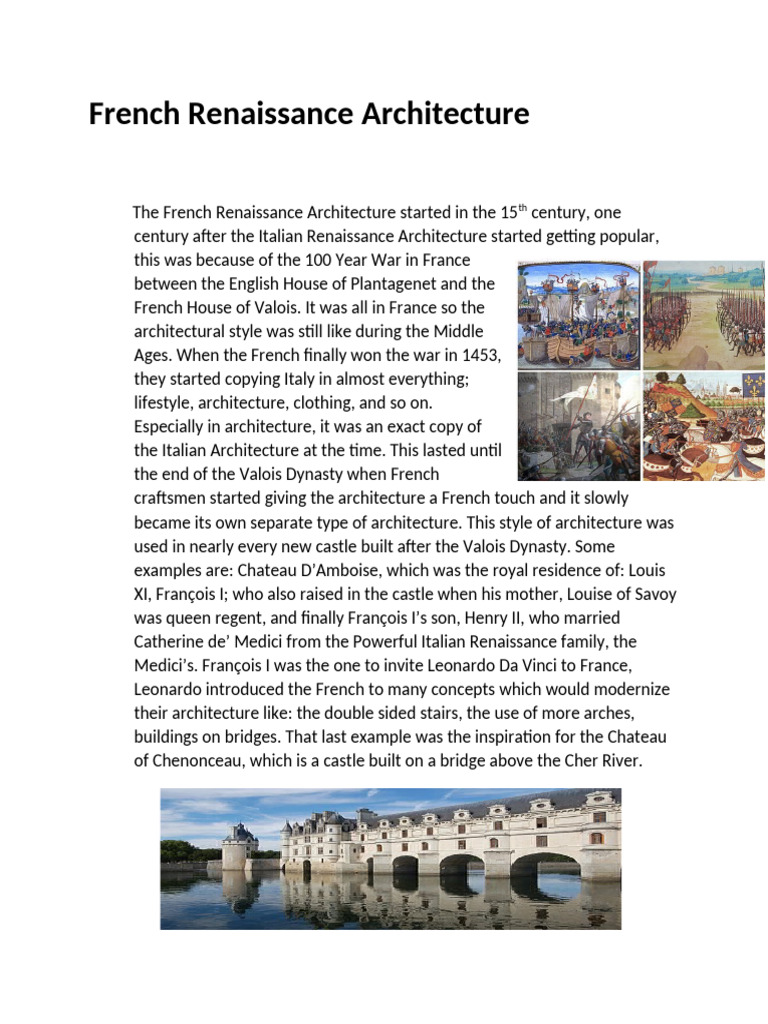 French Renaissance Architecture | PDF