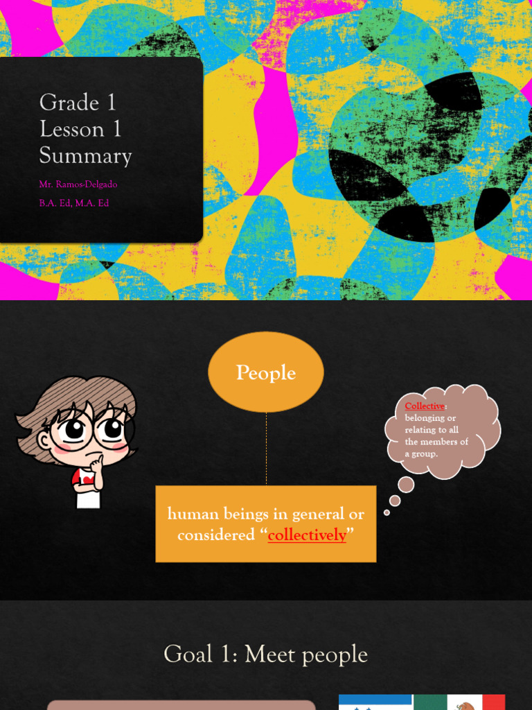 Grade 1 WE1 Lesson 1 Summary | PDF