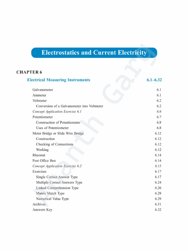6. Electrical Measuring Instruments | PDF