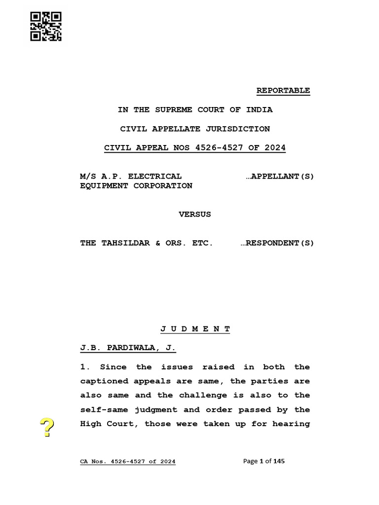 SC - On Disputing of Facts To Oppose A Writ Petition. | PDF | Appeal ...