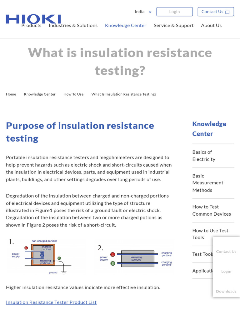 What Is Insulation Resistance Testing | PDF | Insulator (Electricity ...