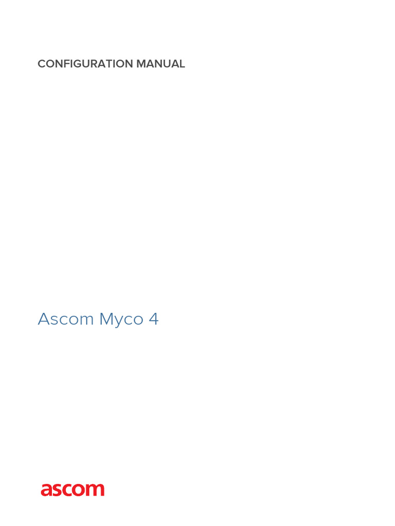 Ascom Myco 4, Configuration Manual | PDF | Session Initiation Protocol | Computer Network