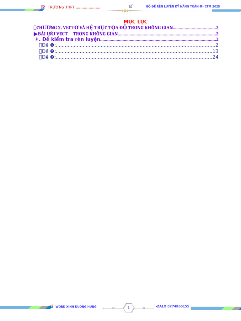 CH NG 2. Vect Và H TR C T A Đ Trong Không Gian Bài - S Vectơ Trong Không Gian | PDF