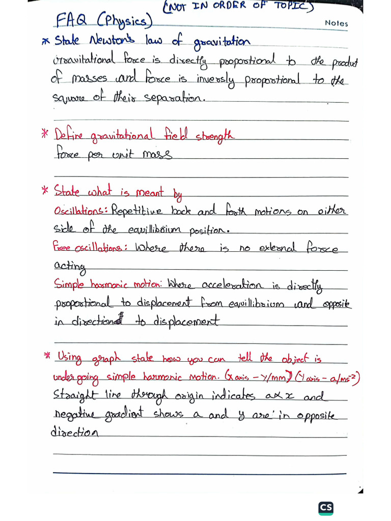 Physics P4 FAQ | PDF